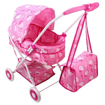 Simulation-Foldable-Baby-Push-Cart-Pushchair-Stroller-Pram-Kids-Pretend ...