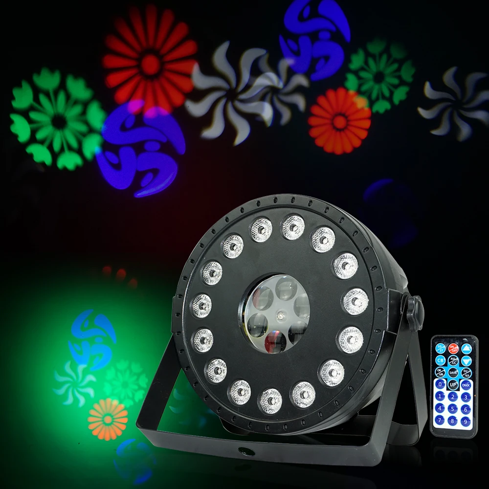 New 15 LED RGBW DMX 512 Stage Flat Par Lighting Effect DJ Disco Party ...