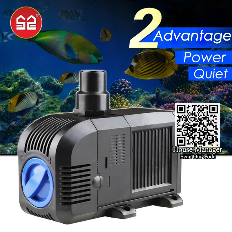 Adjustable Water Pump 7W 100W fish tank aquarium pump, sponges ...