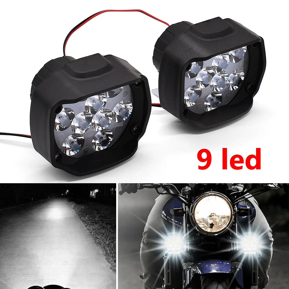DC 12V Motorcycle Lamp LED Driving Headlight Fog Light Auxiliary Light ...