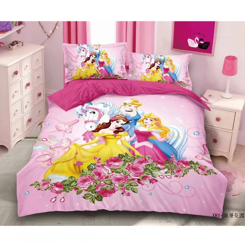 Disney Cinderella Bella Princess Rapunzel Girls Bedding Set Duvet Cover ...