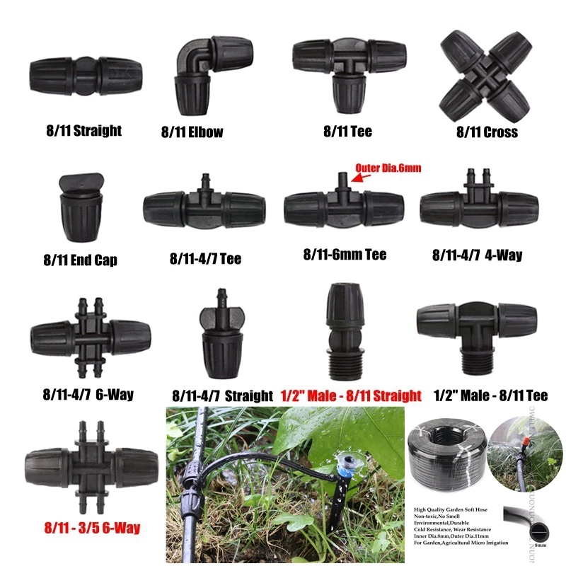 3pcs-8-11-9-12mm-Garden-Hose-Connectors-3-8-Irrigation-Pipe-Fittings ...