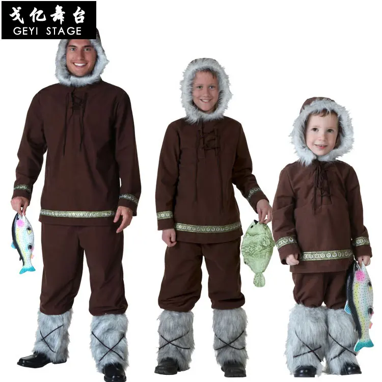 Halloween Cosplay Eskimo Cutie Pie Fancy Santa Costume For Adult Kids ...