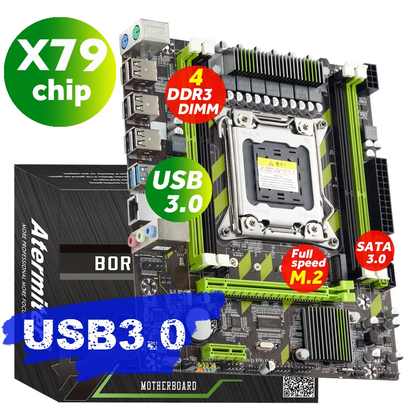 Atermiter X79G X79 motherboard LGA 2011 USB 3.0 SATA3 REG ECC ram ...