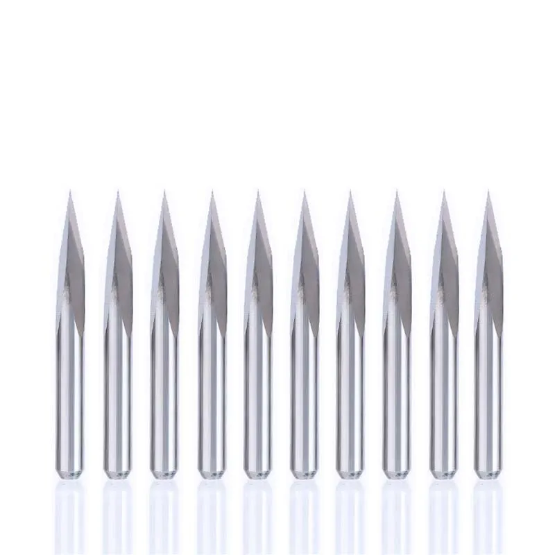 10x Carbide Steel 20 Degree 0.2mm CNC Router Triangular Pyramid ...