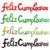 Spanish Happy Birthday Letters Balloons Lowercase Conjoined Alphabet ...
