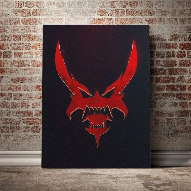 Akumetsu-Manga-emblem-logo-Poster-Leinwand-Wand-Kunst-Dekoration-drucke ...