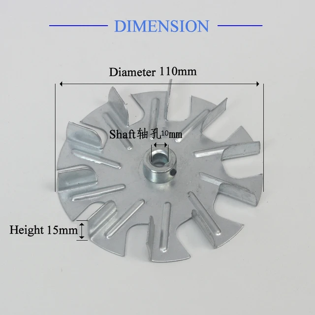 small Axial out air flow 4.3” daimeter iron steel rotor wind wheel ...
