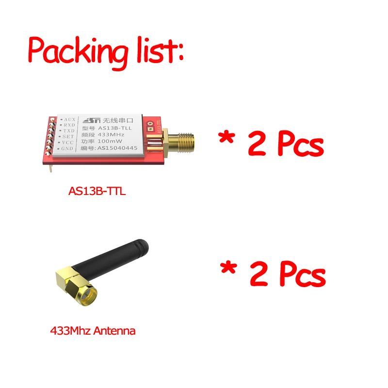 Módulo transceptor RF de 433MHz con antena, transmisión direccional ...