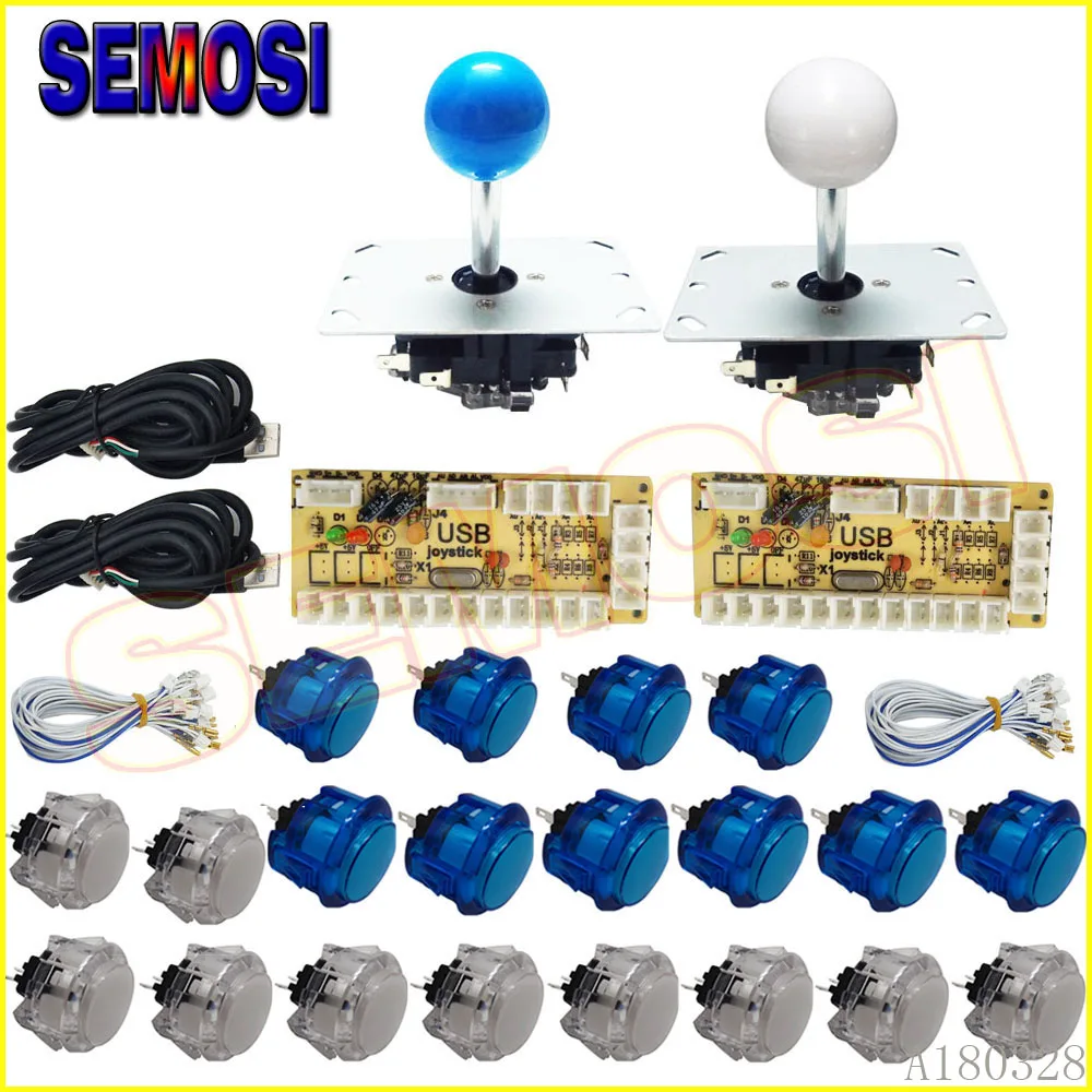 Null Verzögerung Arcade Joystick und Tasten Kit USB Encoder Push Taste ...