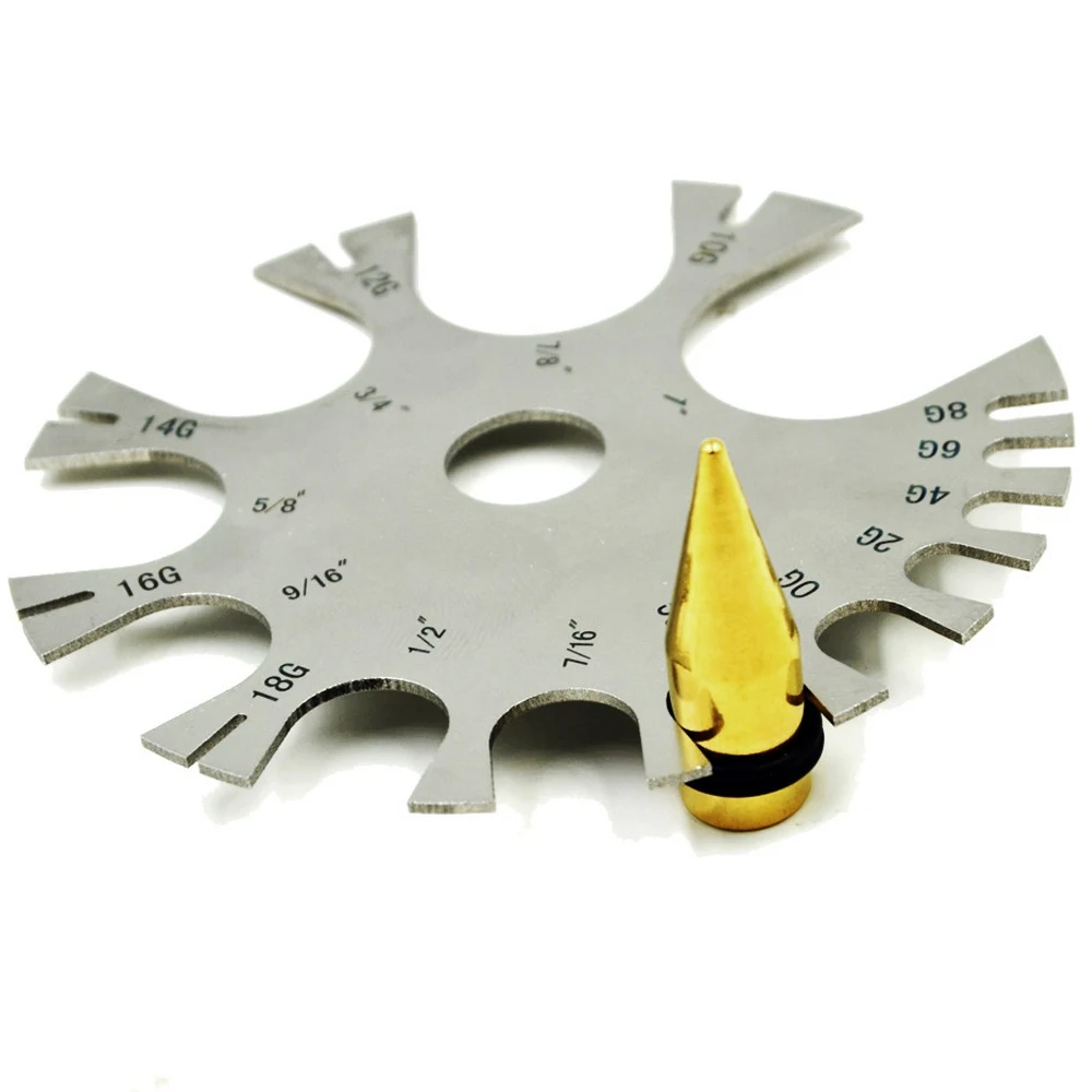 1pc Stainless Steel Precise Gauge Wheel Belly Tongue Barbell Nose Lip ...