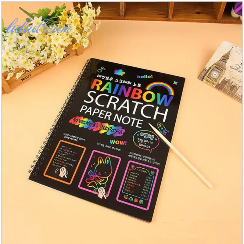 Magic Colorful Drawing Paper Painting Scraping Children Kids Learning ...