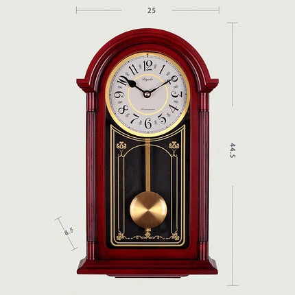 CHINESE WALL CLOCK LIVING ROOM HOURLY SWINGING QUARTZ SWING CLOCK MUTE ...