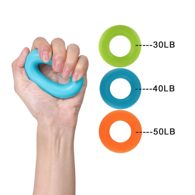 Silicone Gel Portable Hand Grip Gripping Ring Carpal Expander Finger ...