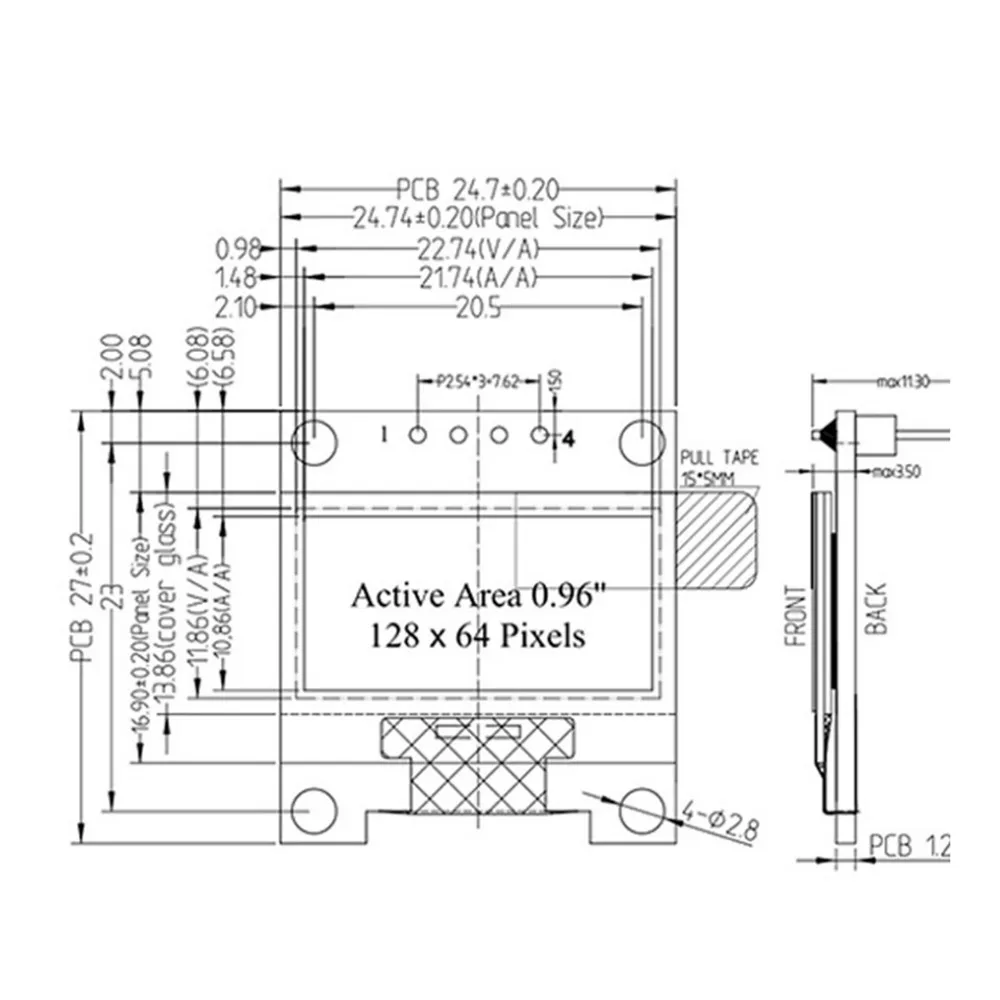 4pcs I2C OLED Inch OLED Display Module IIC SSD1306 128 64, 48% OFF