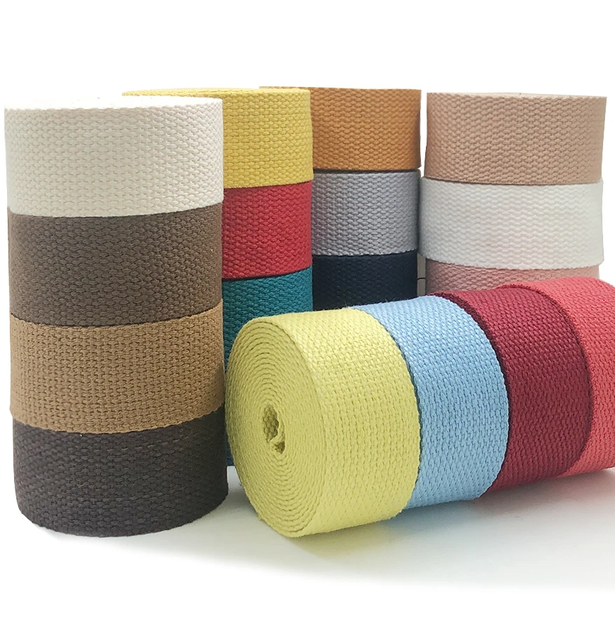 New-3-Yards-32mm-Canvas-Ribbon-Belt-Bag-Cotton-Webbing-Polyester-Cotton ...