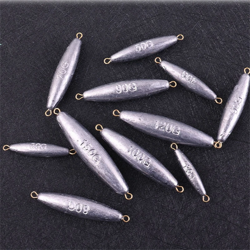 1PC-20g-150g-Counterweight-Double-Ring-Lead-Sinkers-Water-Drop-Lead ...