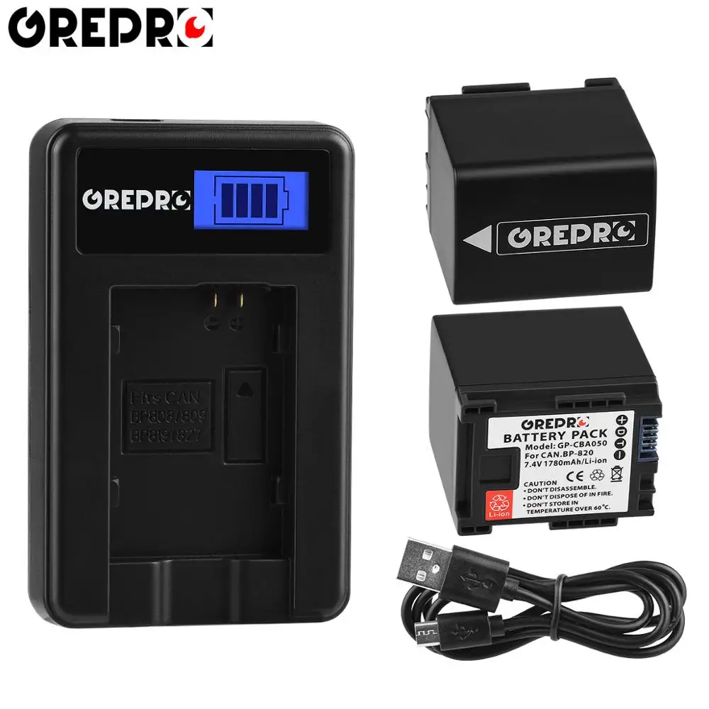 BP-820 BP820 Battery + BP 820 Battery Charger for Canon VIXIA GX10 ...