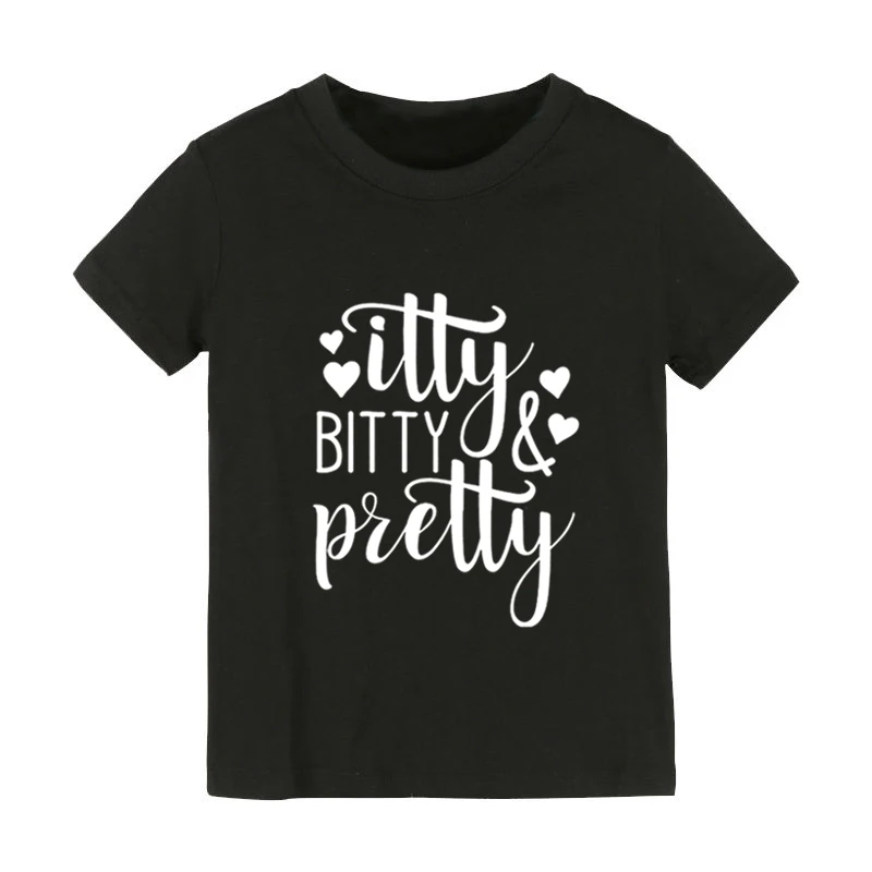 Itty Bitty And Pretty Print Kids tshirt Boy Girl shirt Children Toddler ...