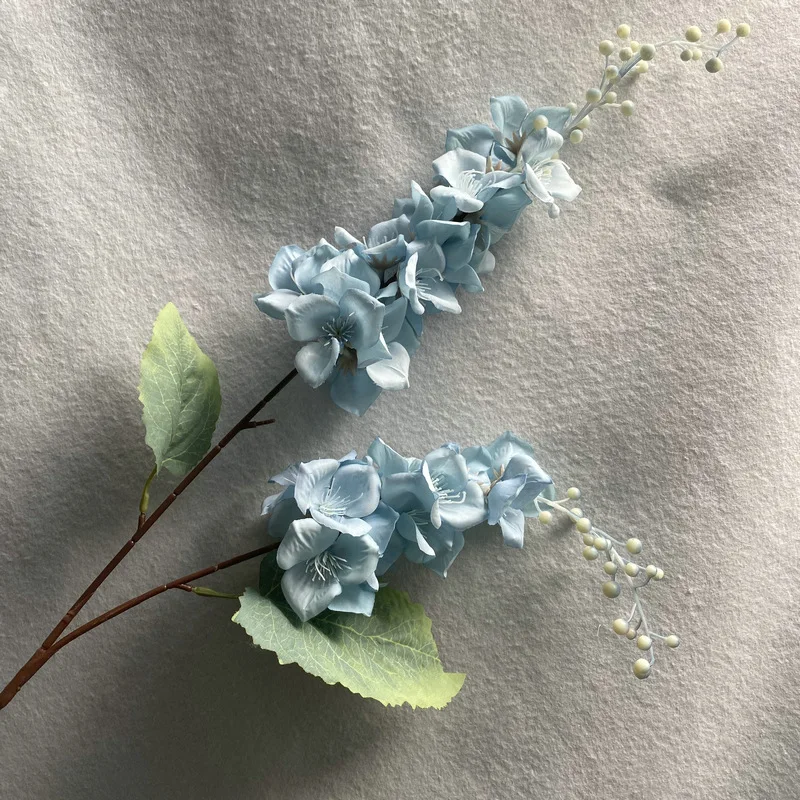 Peacock Blue Silk Flowers