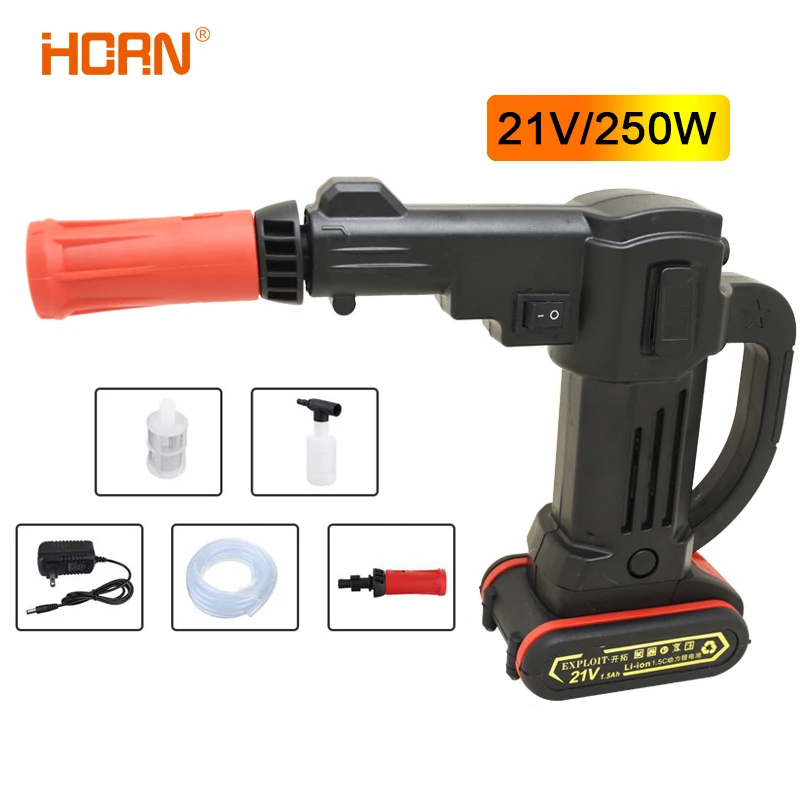 6500mAh 250W Car Water Gun Wireless High Pressure Cleaner Auto Car ...