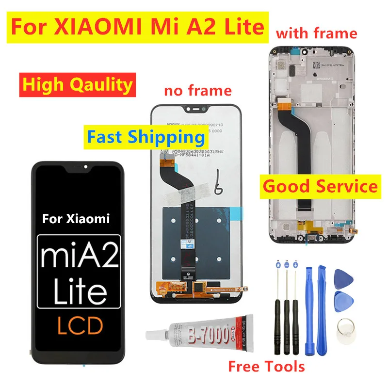 5.84" NEW LCD Display For Xiaomi Mi A2 Lite LCD Display+Touch Screen ...