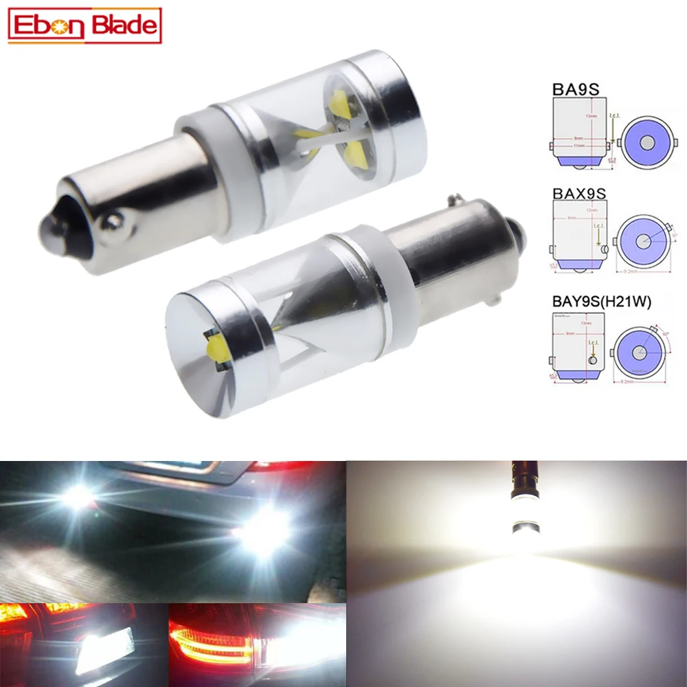 2x Car LED BA9S T4W BAX9S H6W BAY9S H21W Led With CreeChip Auto ...