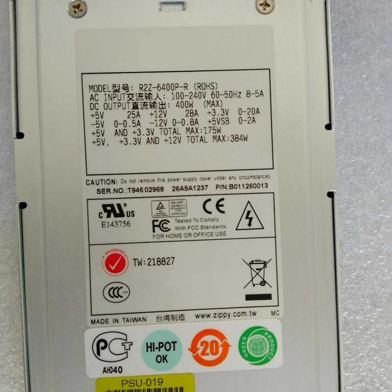 Original PSU For Emacs 400W Switching Power Supply R2Z-6400P-R ...