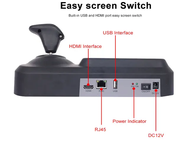 CCTV Camera PTZ Keyboard Controller LCD Screen Surveillance