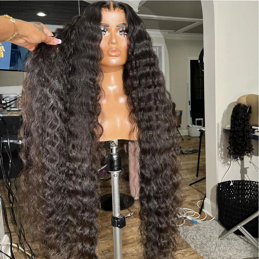 Super Thick 400% Deep Wave Frontal Wig for Black Women Remy Hair 13x4 ...