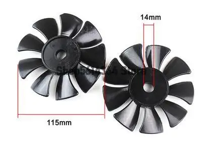550/750W 115mm Dia 9 Vane Air Compressor Replacement Fan Black A+B A ...