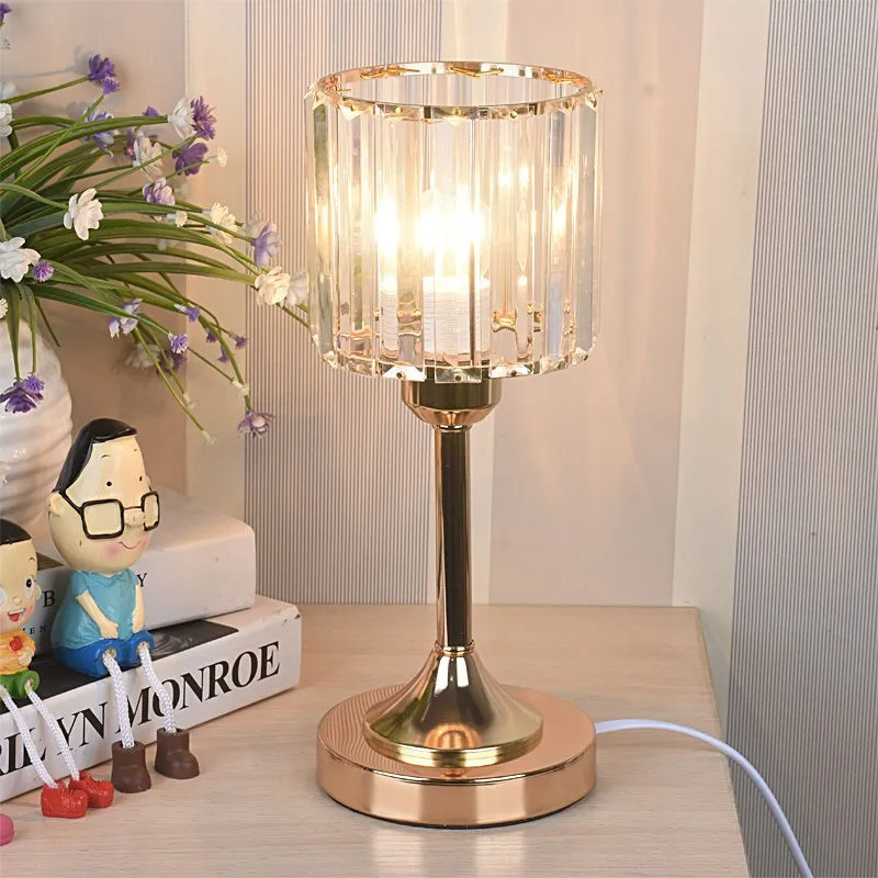LED-Crystal-Desk-Lamp-USB-Charging-Table-Lamp-Lighting-Fixture-for ...