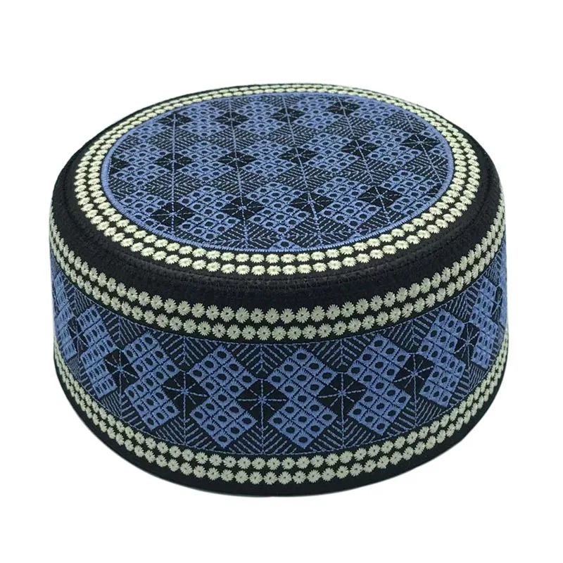 2020 New Muslim Men Prayer Hats Cotton Embroidery Leisure Saudi Arabia ...