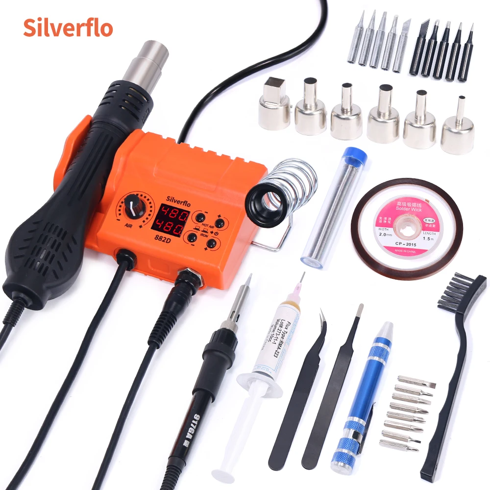 8858 Soldering Station Hot Air Gun | 8858 Bga Rework Solder Station ...