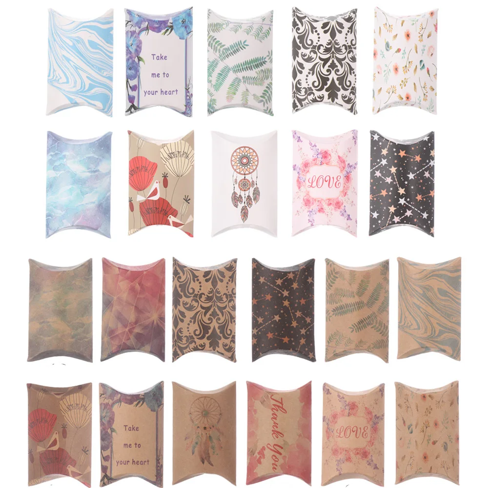 10PCS Mini Kraft Paper Candy Box Present Pouch Gifts Packaging Bag ...