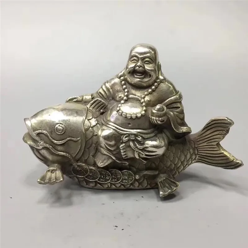 Brass Buddha fish ornaments Carp Maitreya Buddha every year harvest ...
