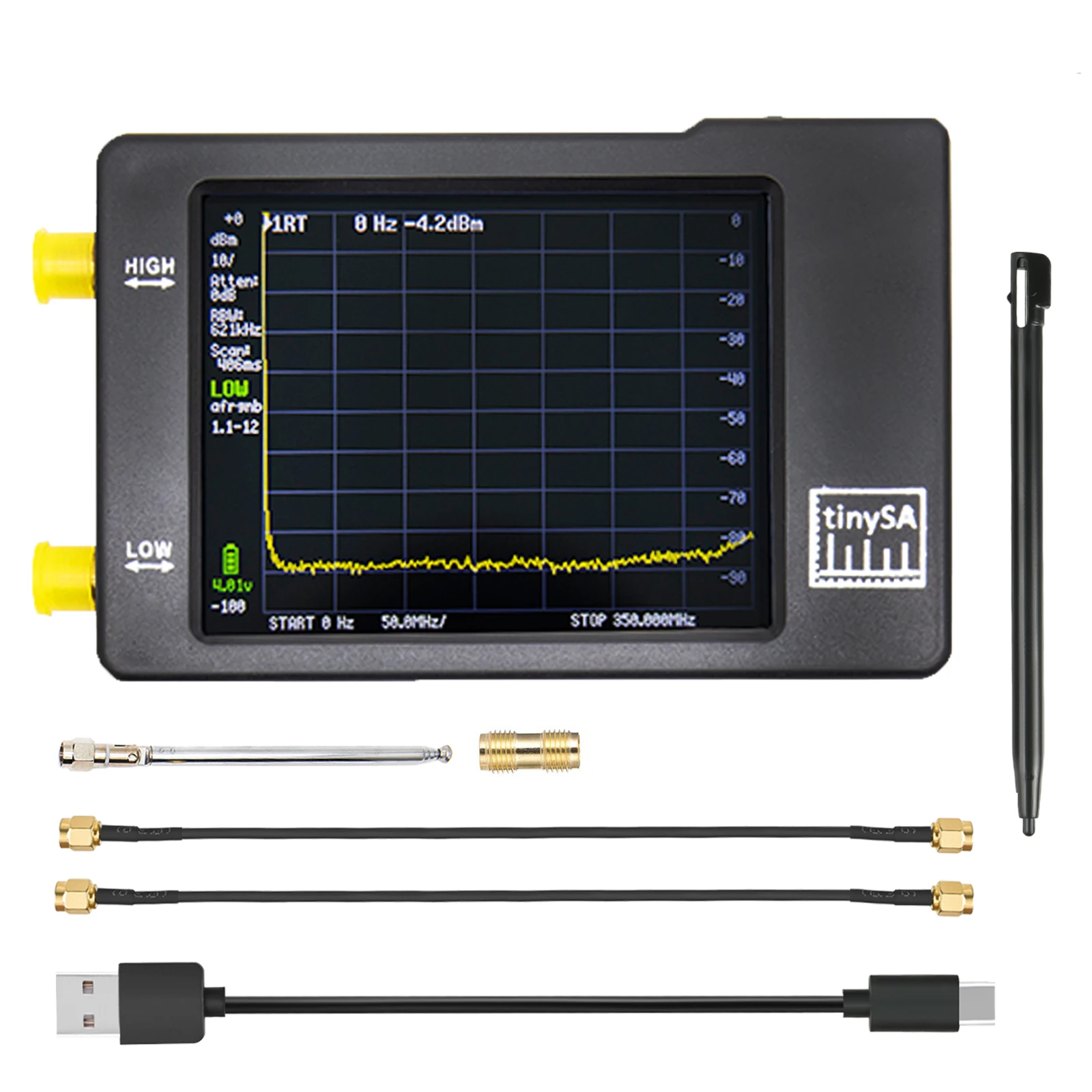 TinySA-Spectrum-Analyzer-Portable-Frequency-Analyzer-100kHz-to-960MHz ...