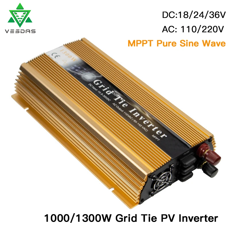18V-36V-PV-Solar-Inverter-1000W-1300W-MPPT-Home-Grid-Tie-Micro-Inversor ...