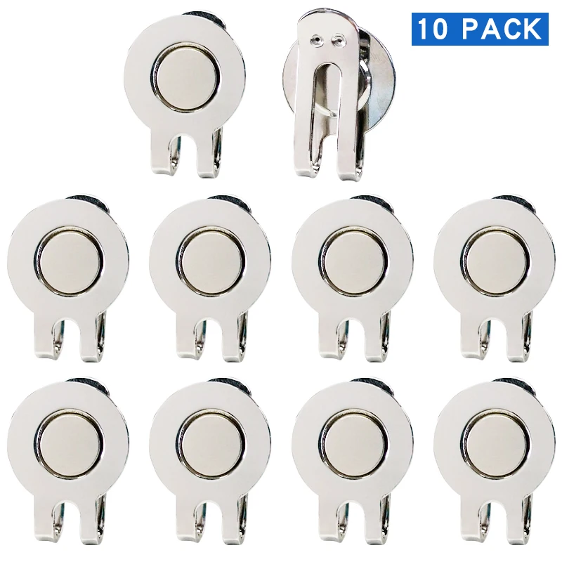 Pack-10-Pcs-Magnetic-Golf-Hat-Clip-Ball-Marker-Holder-Cap-Clips-Golf ...