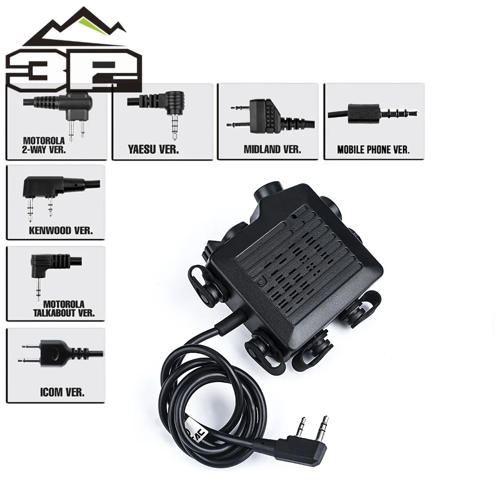 Airsoft-Tactical-SELEX-TACMIC-CT5-PTT-Headset-2-Taste-Jagd-Walkie ...