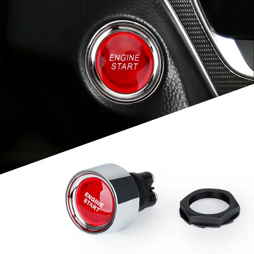 12V/24V 50A Car Engine Start Push Button Keyless Start Button Ignition ...