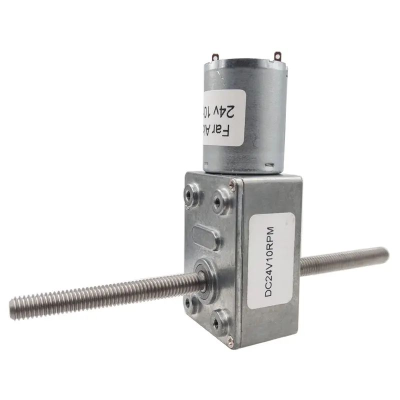 6V-12V-24V-Micro-DC-Worm-Gear-Motors-With-M6-Double-Thread-Shaft-Low ...