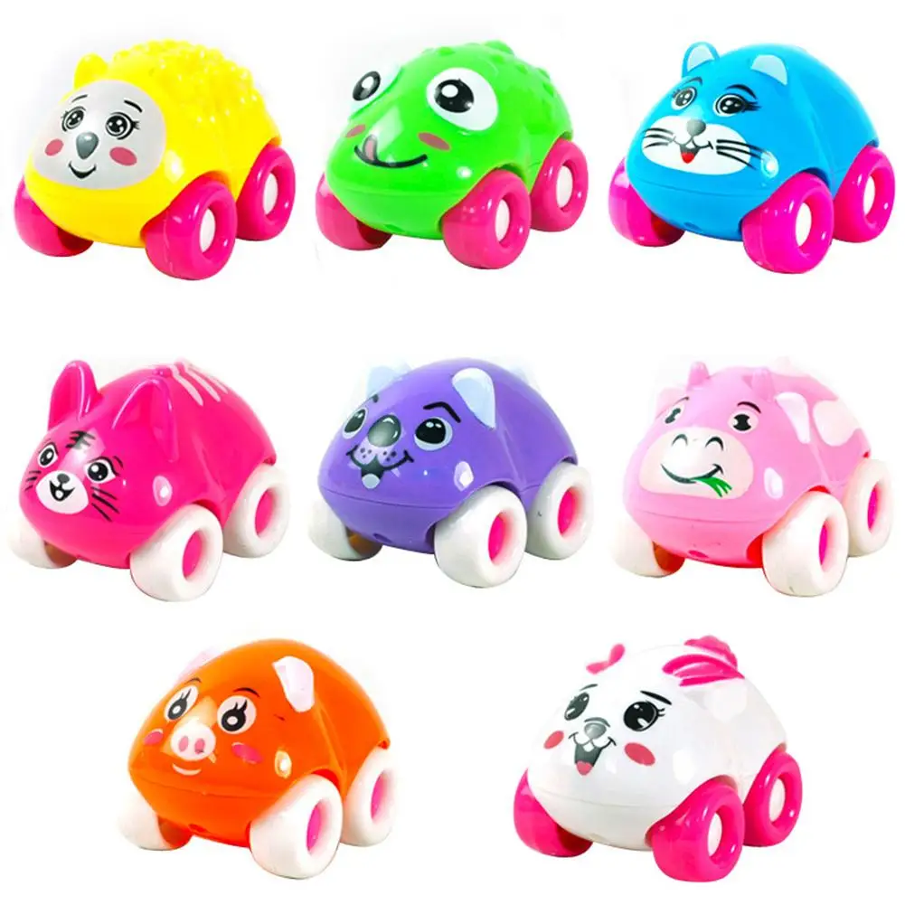 1Pc Colorful Magnetic Mini Cartoon Animal Car Intelligence Kids Toy ...