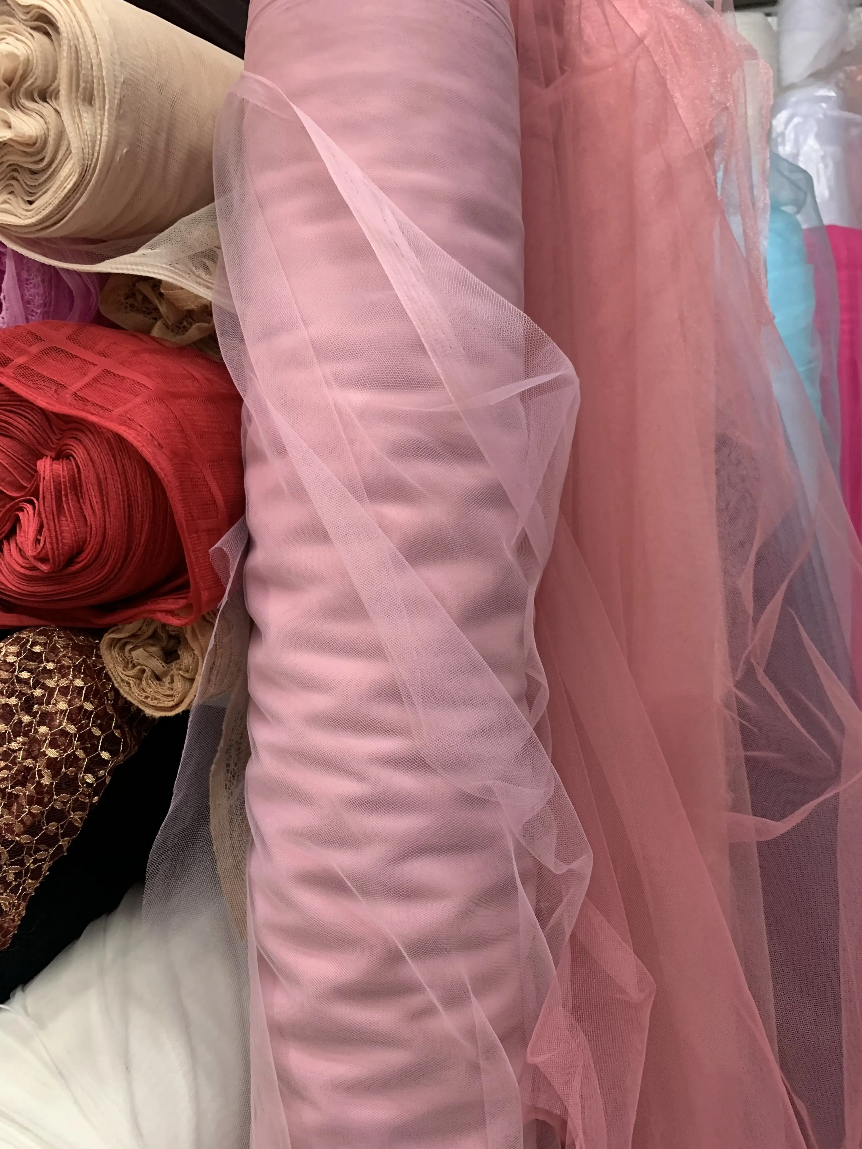 Mauve 2meter/lot Soft Mesh Tulle Sheer For Diy Wedding Dress,veil ...