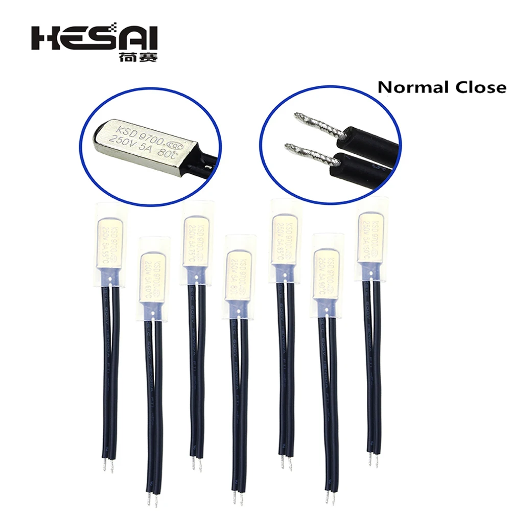 KSD9700 250V 5A 15~155 Degree Bimetal Disc Temperature Switch Normal ...