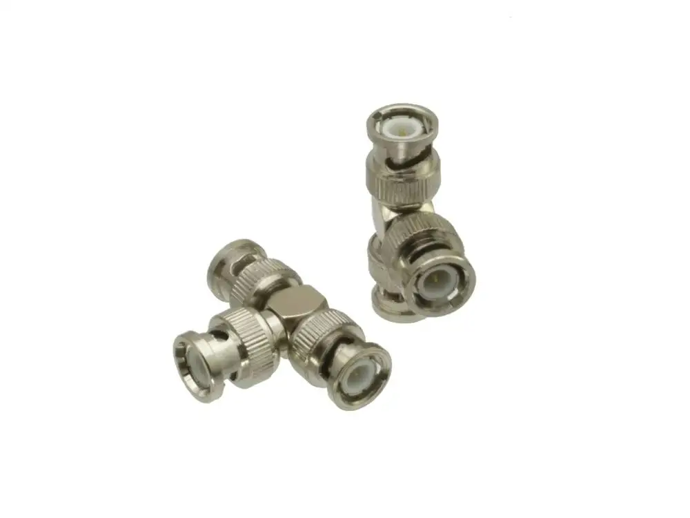 10pcs 어댑터 bnc 남성 플러그 2x bnc 남성 t rf 분배기 커넥터 트리플 1m2m|plug adapter connector|plug connectorplug t ...