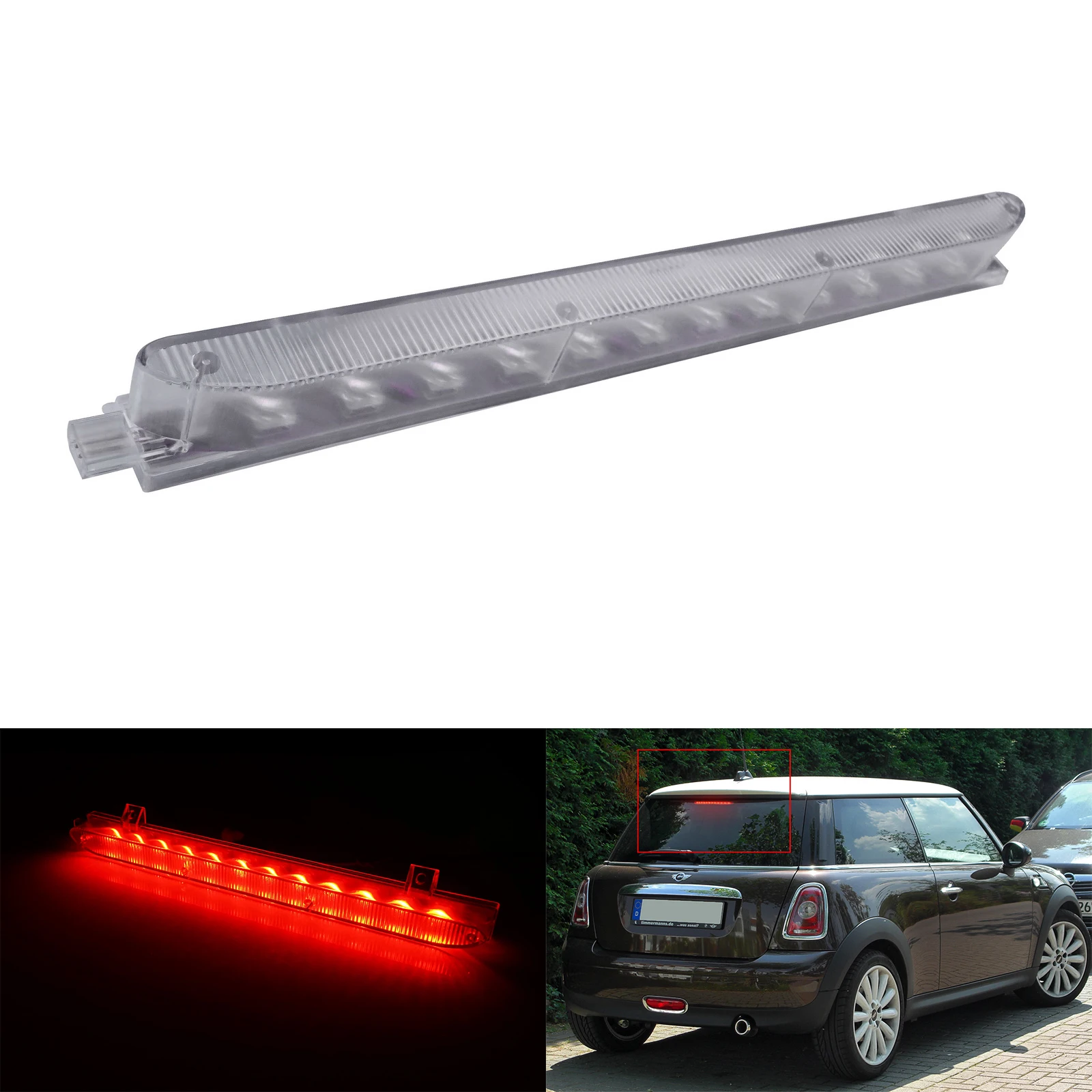 Red-LED-3rd-High-Level-Brake-Stop-Light-Cear-Lens-For-Mini-Cooper-R56 ...