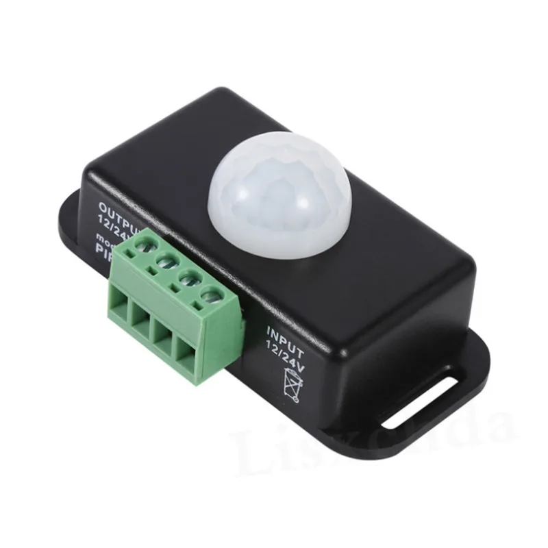 DC 12V 24V 8A Automatic Adjustable PIR Motion Sensor Switch IR Infrared ...