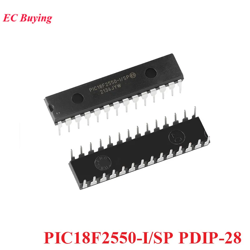 IC 18f2550 PIC18F2550 I/sp PDIP 28 smd icチップ高性能強化フラッシュUSBマイクロ|f115|wireless transmitter ...