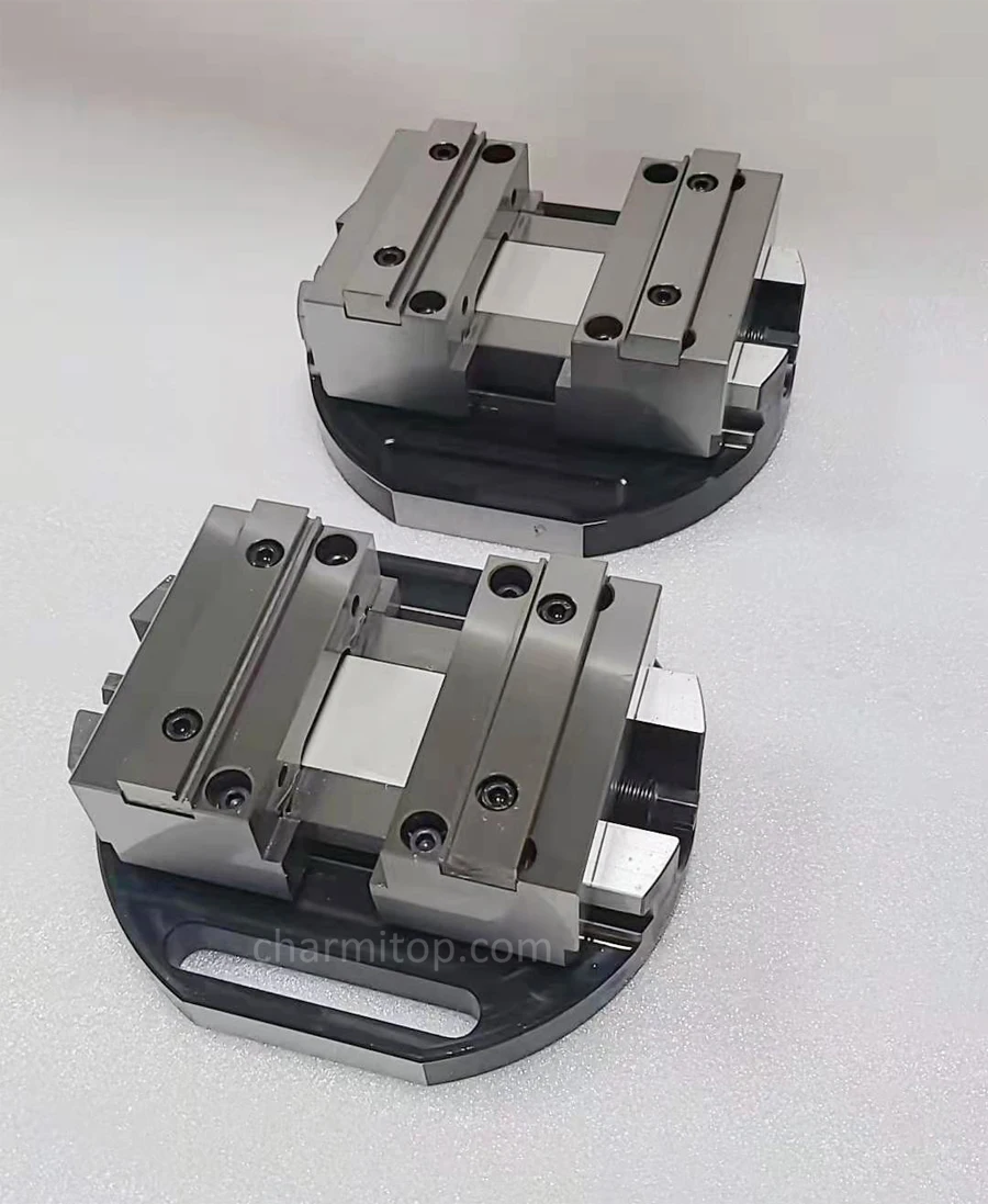 self-centering vise 5-axis concentric machining fixture tooth jaw ...